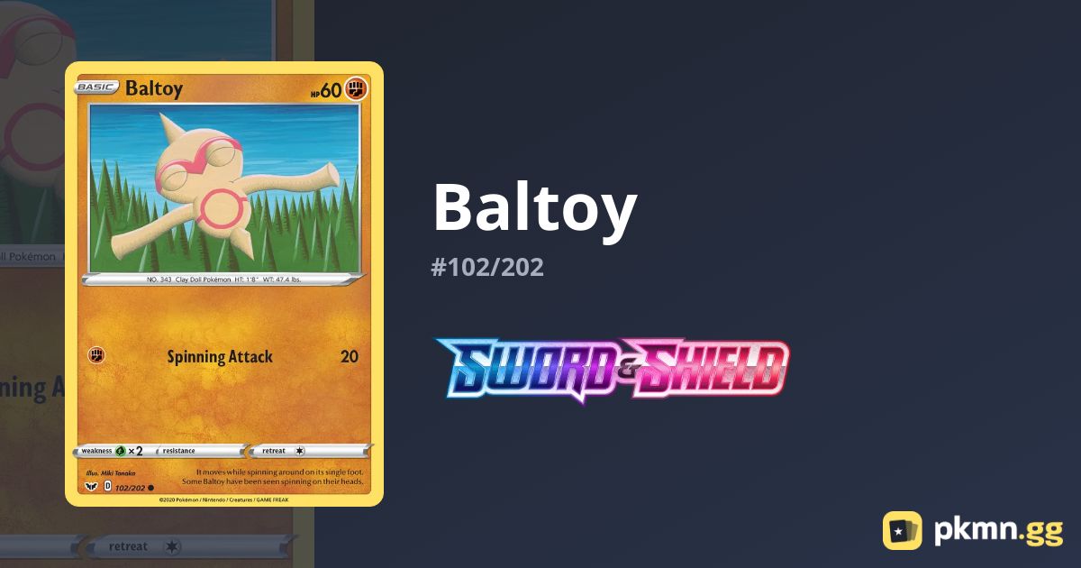 Baltoy #102/202 Sword & Shield | pkmn.gg