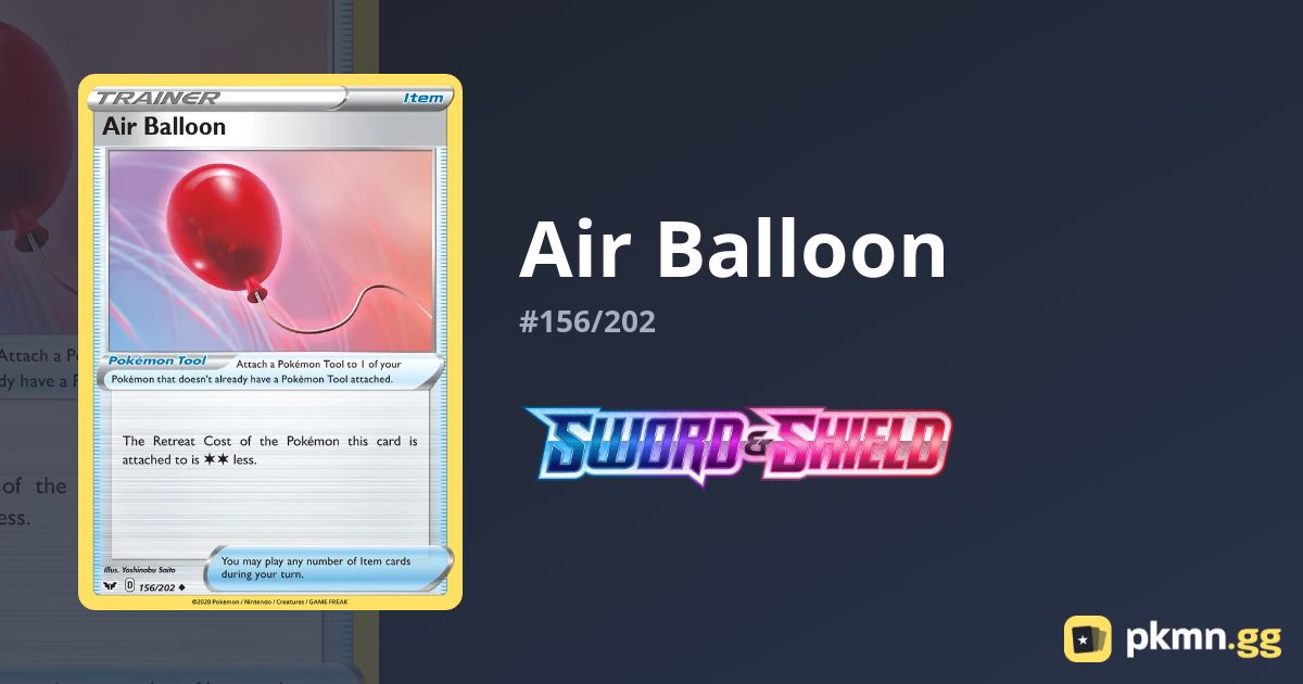 Air Balloon #156/202 Sword & Shield | pkmn.gg