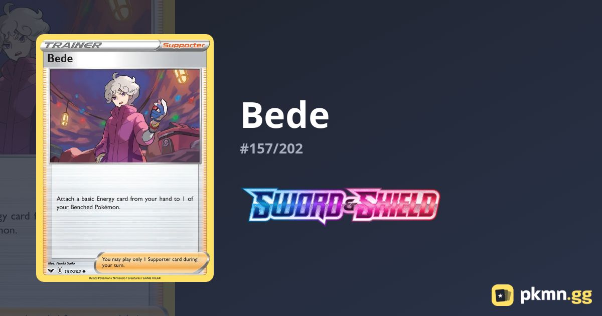 Bede #157/202 Sword & Shield | pkmn.gg
