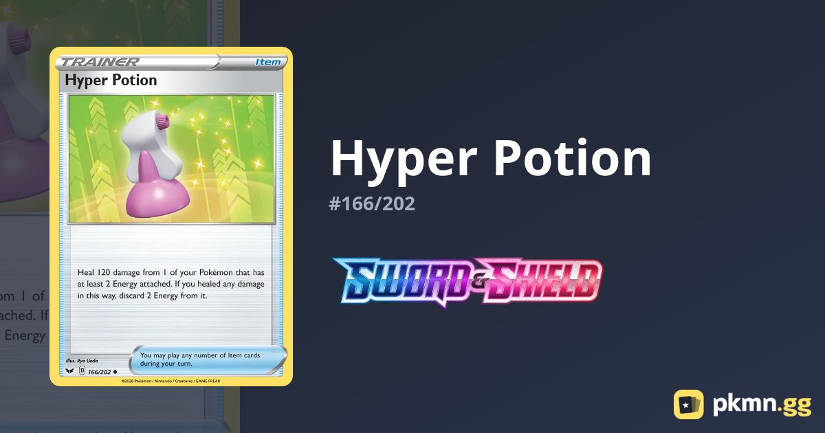 Hyper Potion #166/202 Sword & Shield | pkmn.gg