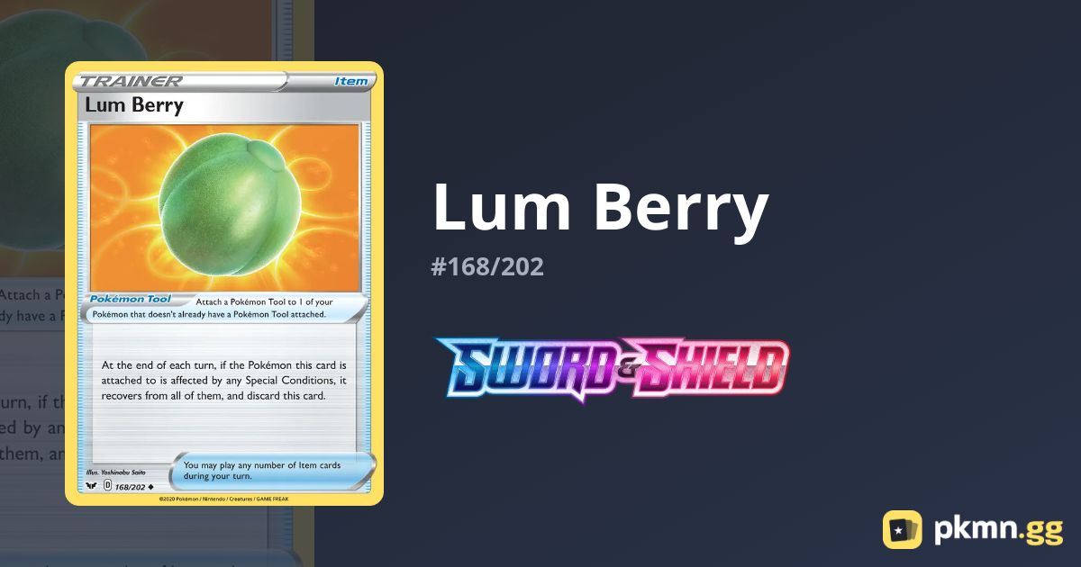 Lum Berry #168/202 Sword & Shield | pkmn.gg