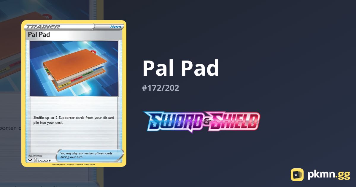 Pal Pad #172/202 Sword & Shield | pkmn.gg