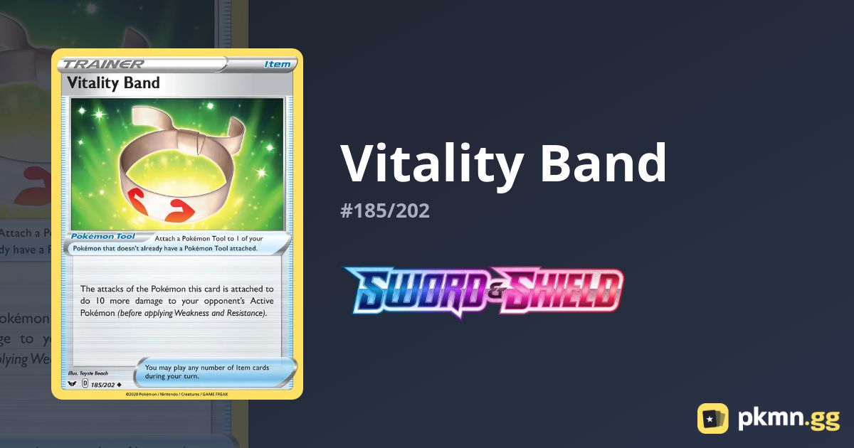 Vitality Band #185/202 Sword & Shield | pkmn.gg