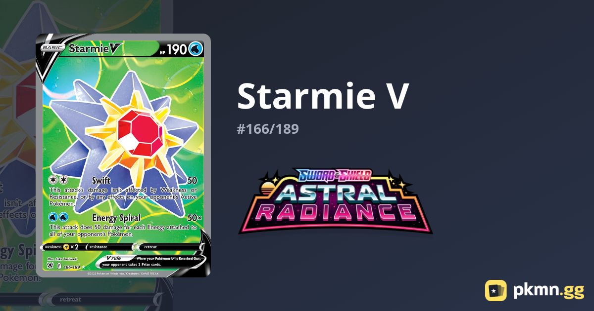 Starmie V #166/189 Astral Radiance | pkmn.gg