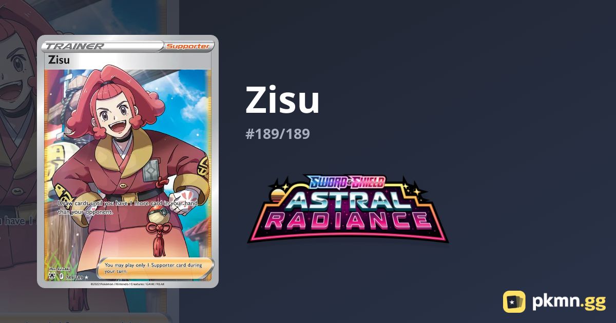 Zisu #189/189 Astral Radiance | pkmn.gg