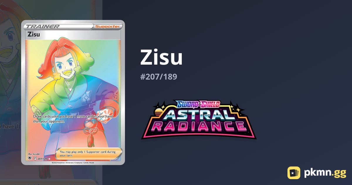 Zisu #207/189 Astral Radiance | pkmn.gg