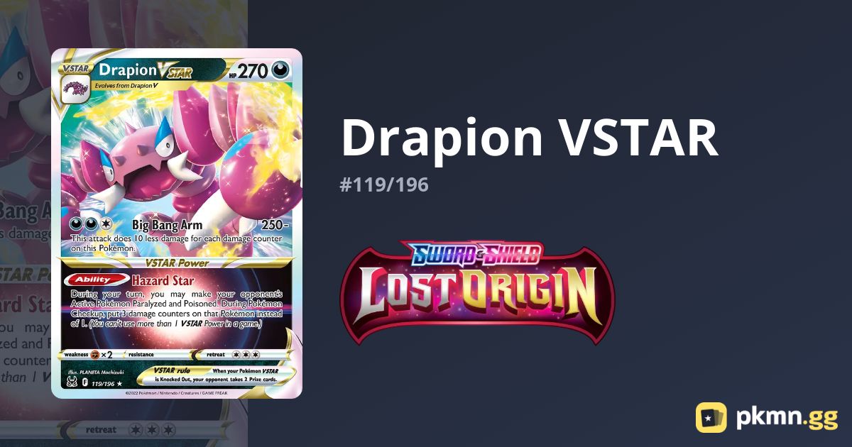 Drapion VSTAR #119/196 Lost Origin | pkmn.gg