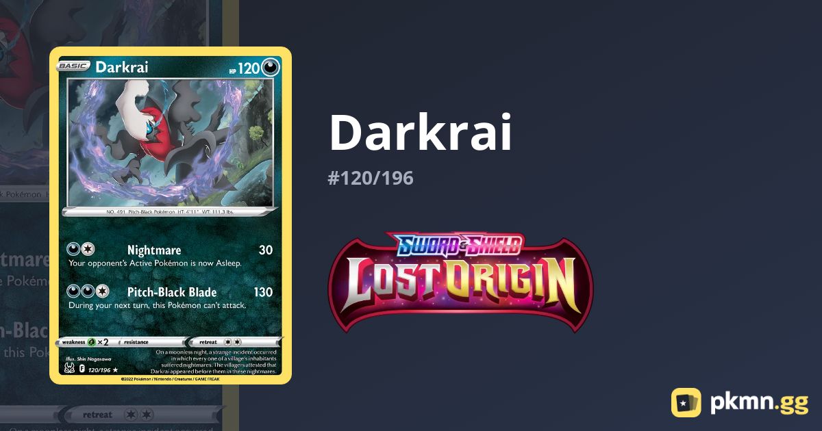 Darkrai #120/196 Lost Origin | pkmn.gg