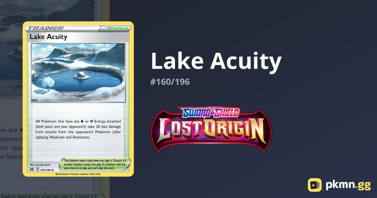 Lake Acuity #160/196 Lost Origin | pkmn.gg