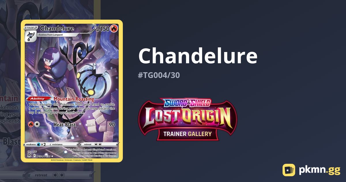 Chandelure #TG004/30 Lost Origin Trainer Gallery | pkmn.gg