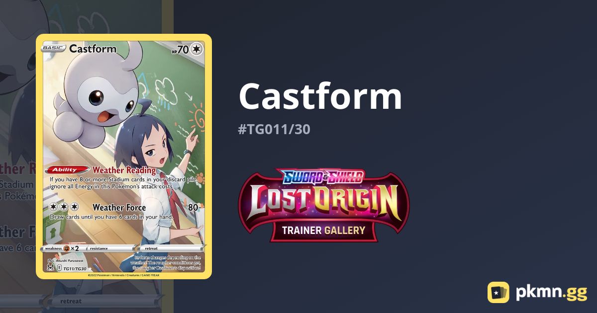 Castform #TG011/30 Lost Origin Trainer Gallery | pkmn.gg
