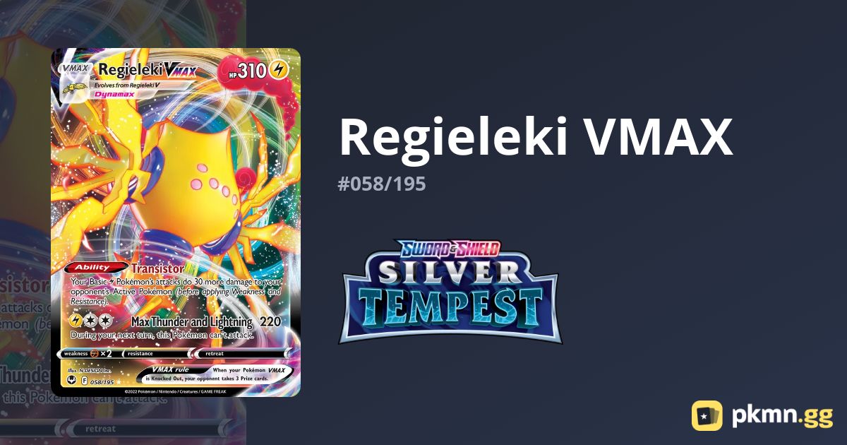 Regieleki VMAX #058/195 Silver Tempest | pkmn.gg