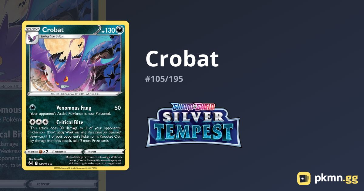 Crobat #105/195 Silver Tempest | pkmn.gg