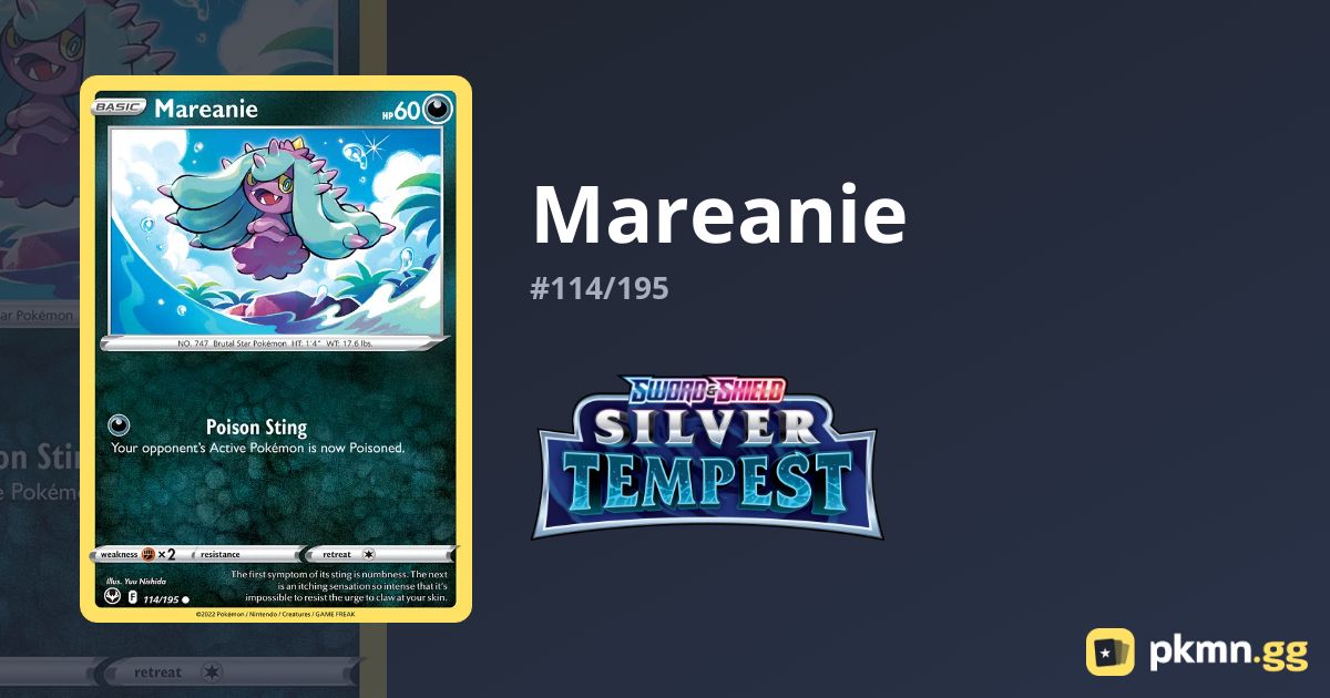Mareanie #114/195 Silver Tempest | pkmn.gg