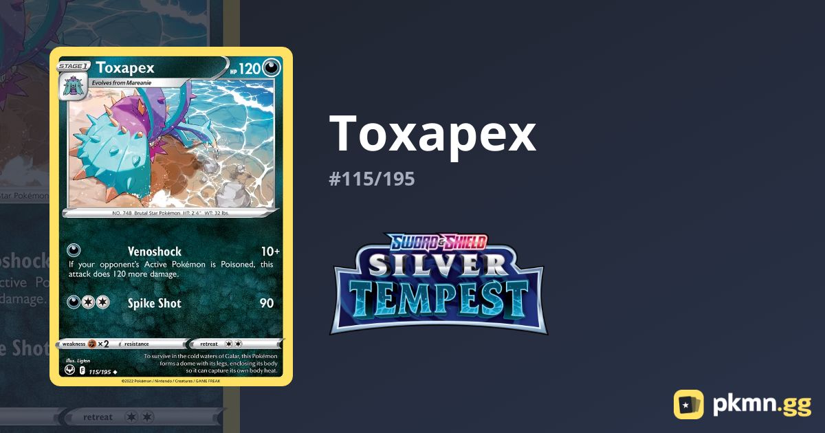 Toxapex #115/195 Silver Tempest | pkmn.gg