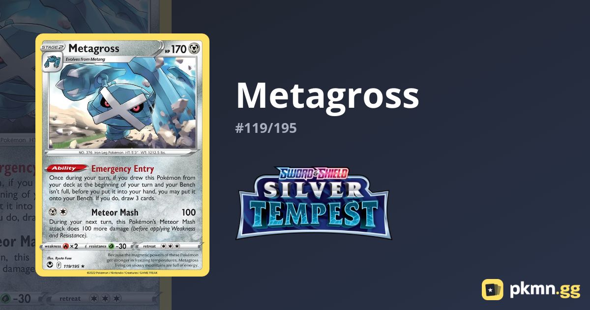 Metagross #119/195 Silver Tempest | pkmn.gg
