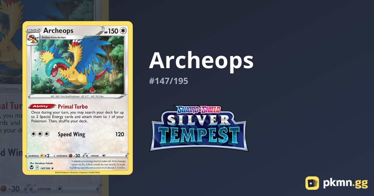 Archeops #147/195 Silver Tempest | pkmn.gg