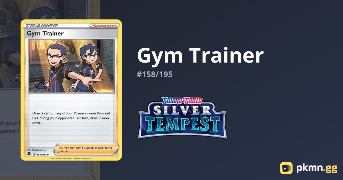 Gym Trainer #158/195 Silver Tempest | pkmn.gg