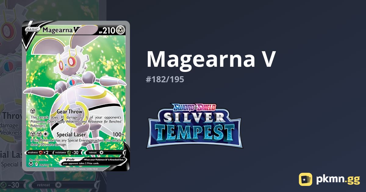 Magearna V #182/195 Silver Tempest | pkmn.gg