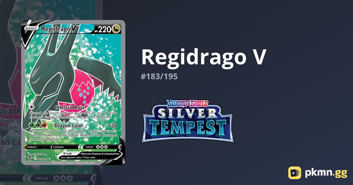 Regidrago V #183/195 Silver Tempest | pkmn.gg