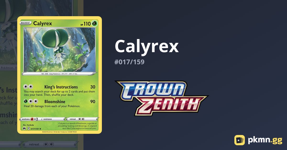 Calyrex #017/159 Crown Zenith | pkmn.gg