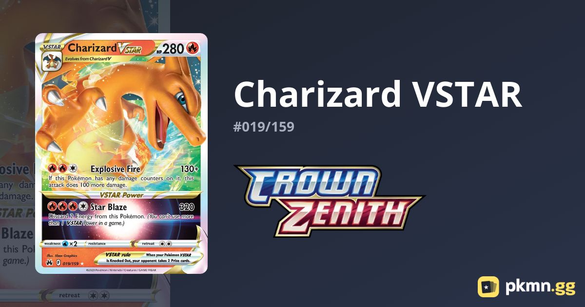 Charizard VSTAR #019/159 Crown Zenith | pkmn.gg