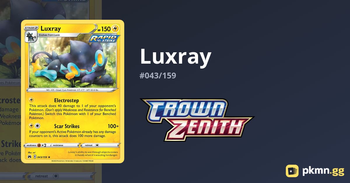 Luxray #043/159 Crown Zenith | pkmn.gg