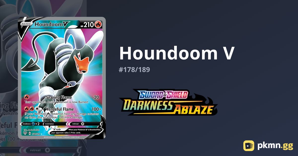 Houndoom V #178/189 Darkness Ablaze | pkmn.gg