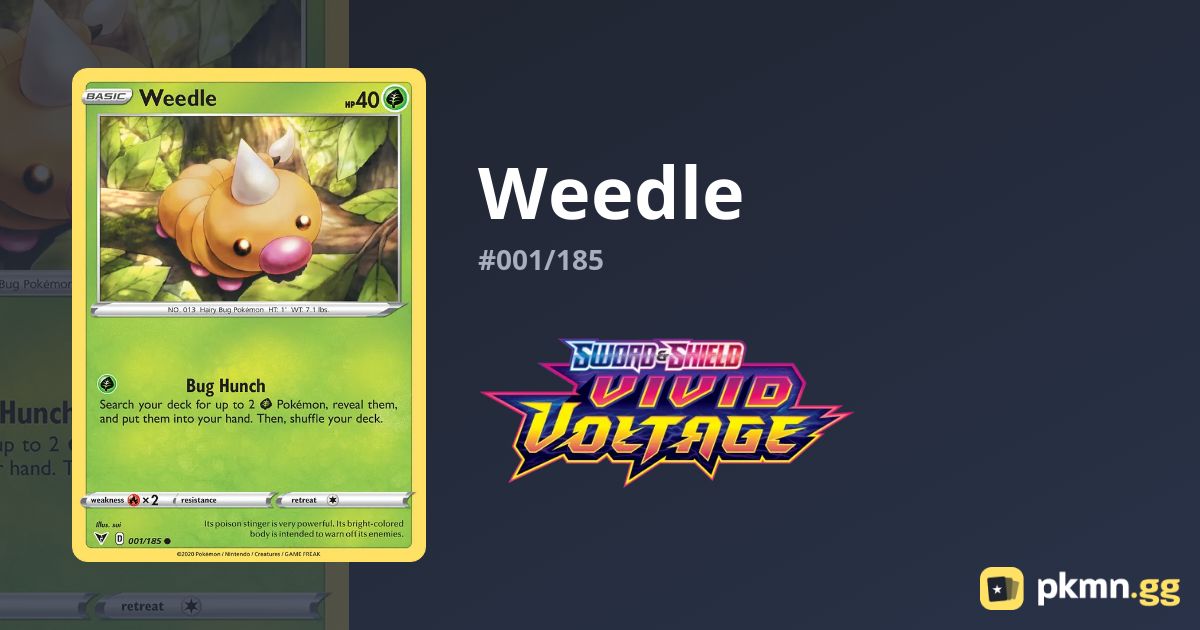 Weedle #001/185 Vivid Voltage | pkmn.gg