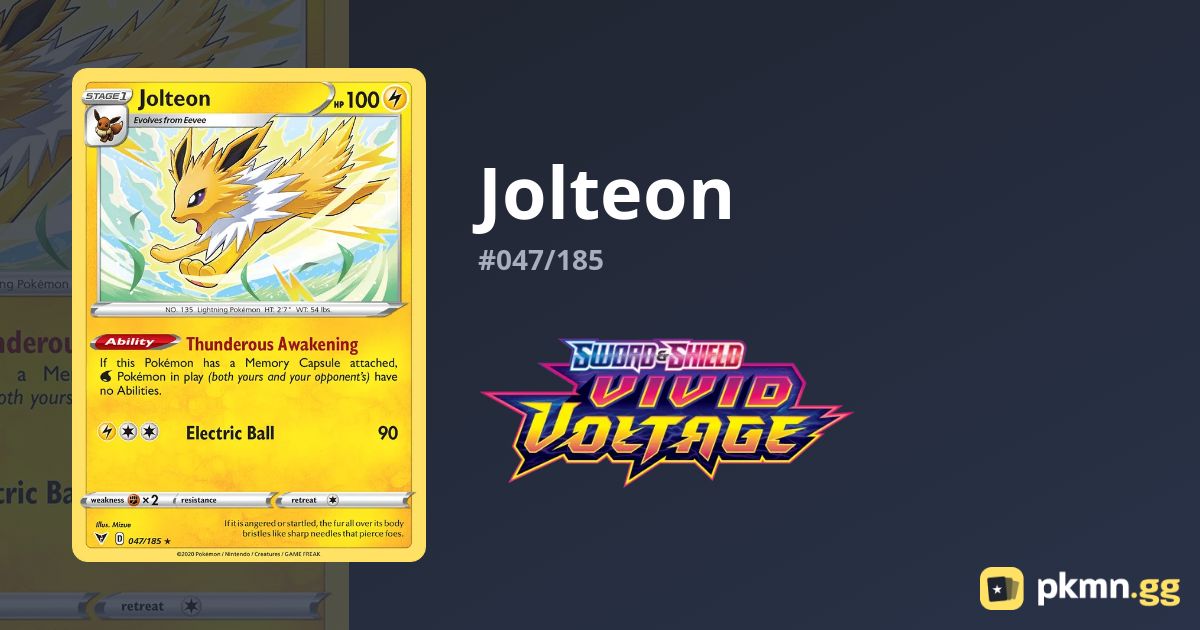 Jolteon #047/185 Vivid Voltage | pkmn.gg