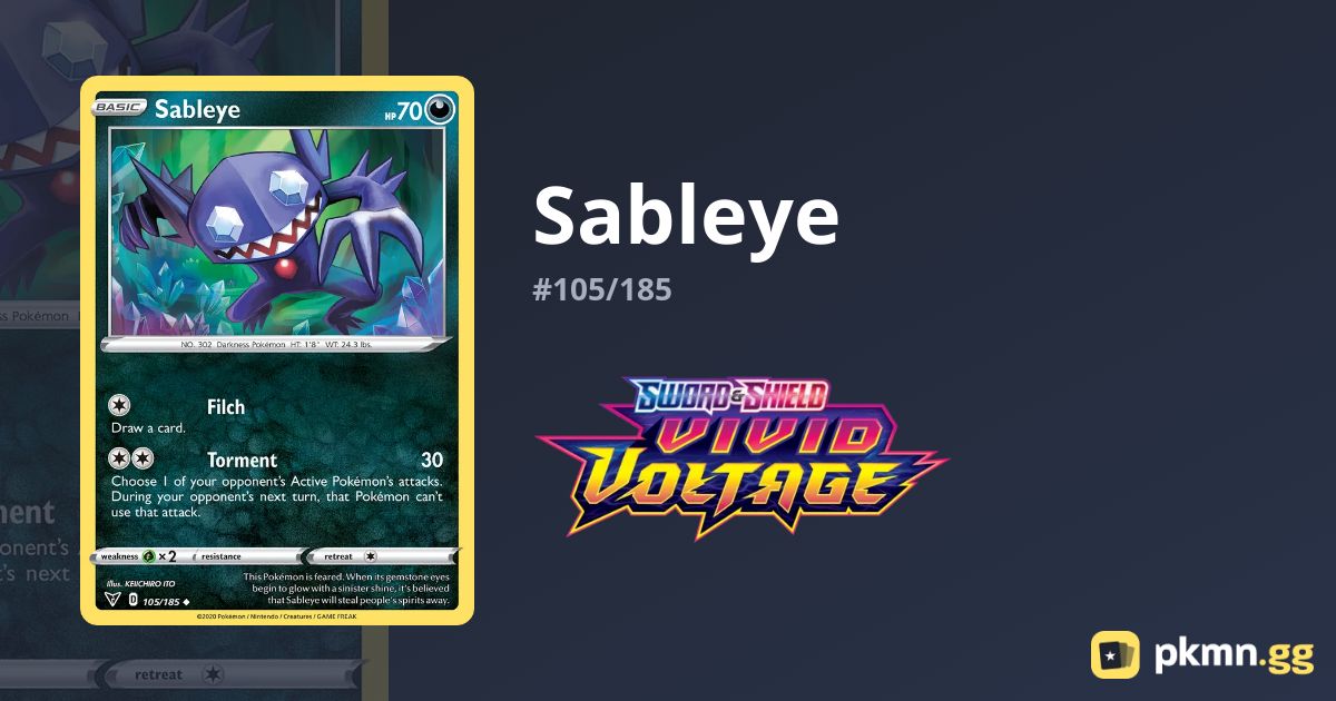 Sableye #105/185 Vivid Voltage | pkmn.gg