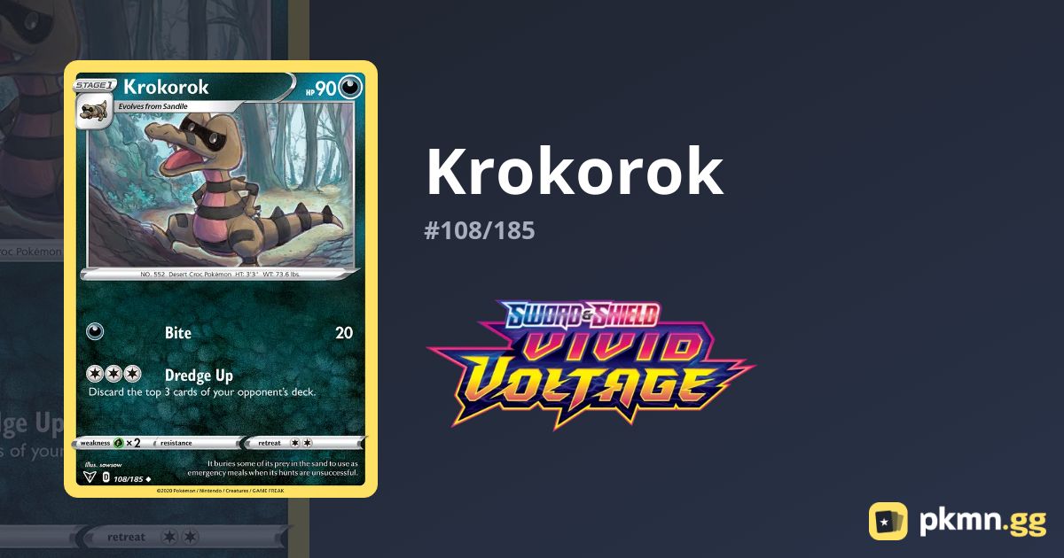 Krokorok #108/185 Vivid Voltage | pkmn.gg