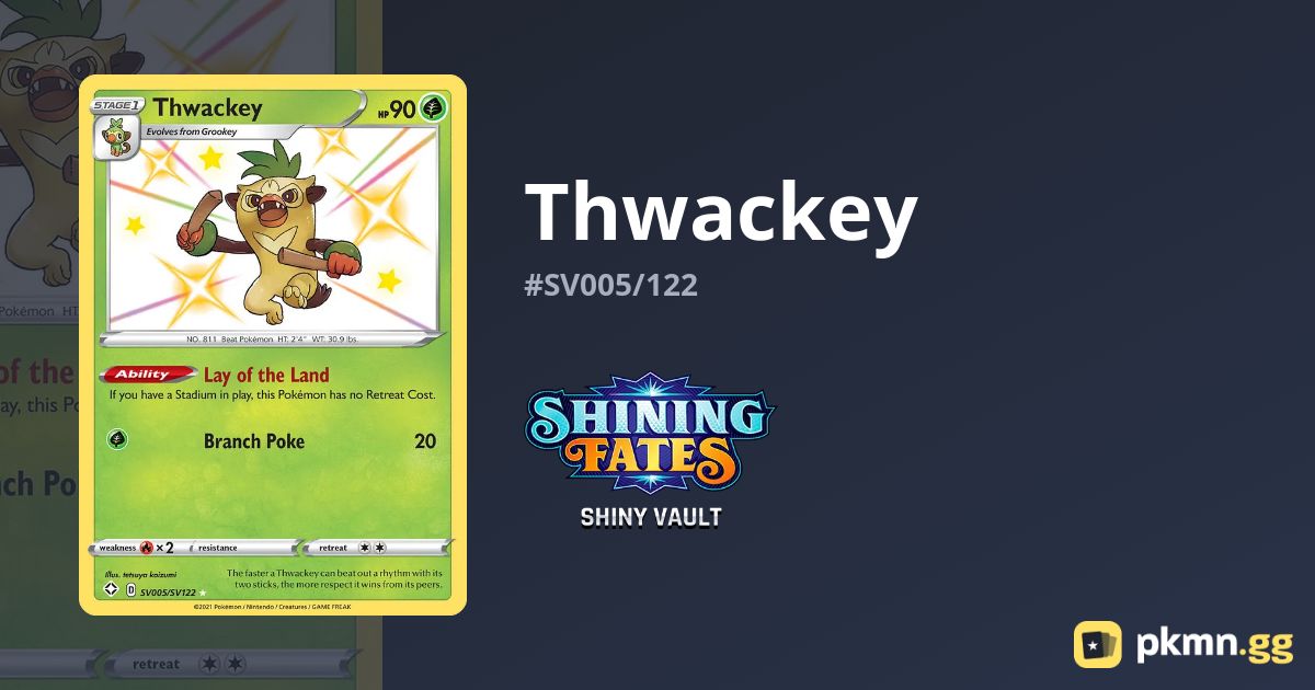 Thwackey #SV005/122 Shiny Vault | pkmn.gg