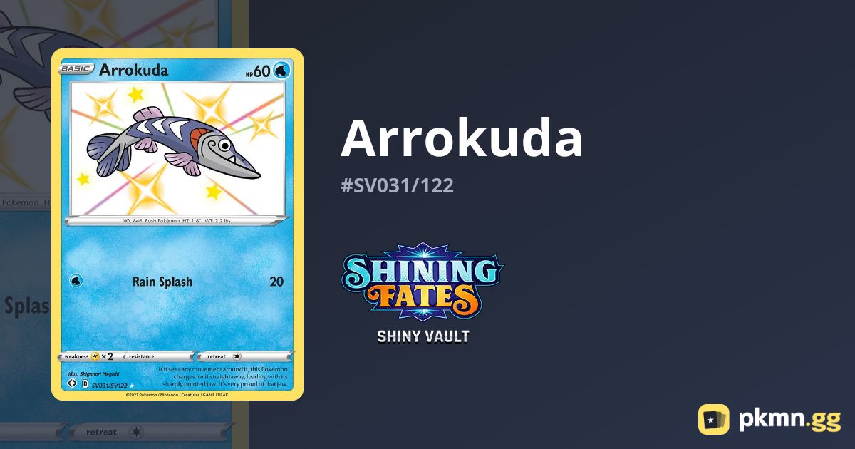 Arrokuda #SV031/122 Shiny Vault | pkmn.gg
