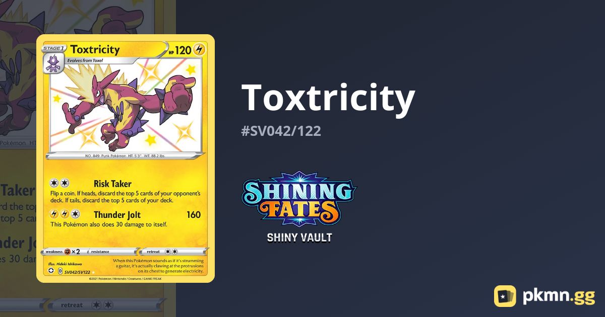 Toxtricity #SV042/122 Shiny Vault | pkmn.gg