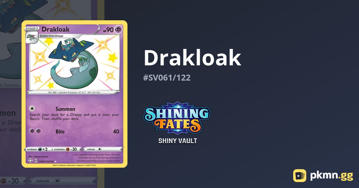 Drakloak #SV061/122 Shiny Vault | pkmn.gg
