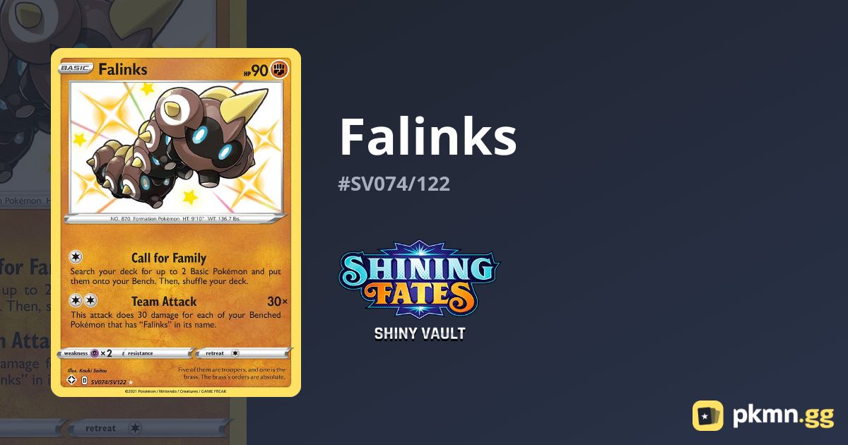 Falinks #SV074/122 Shiny Vault | pkmn.gg