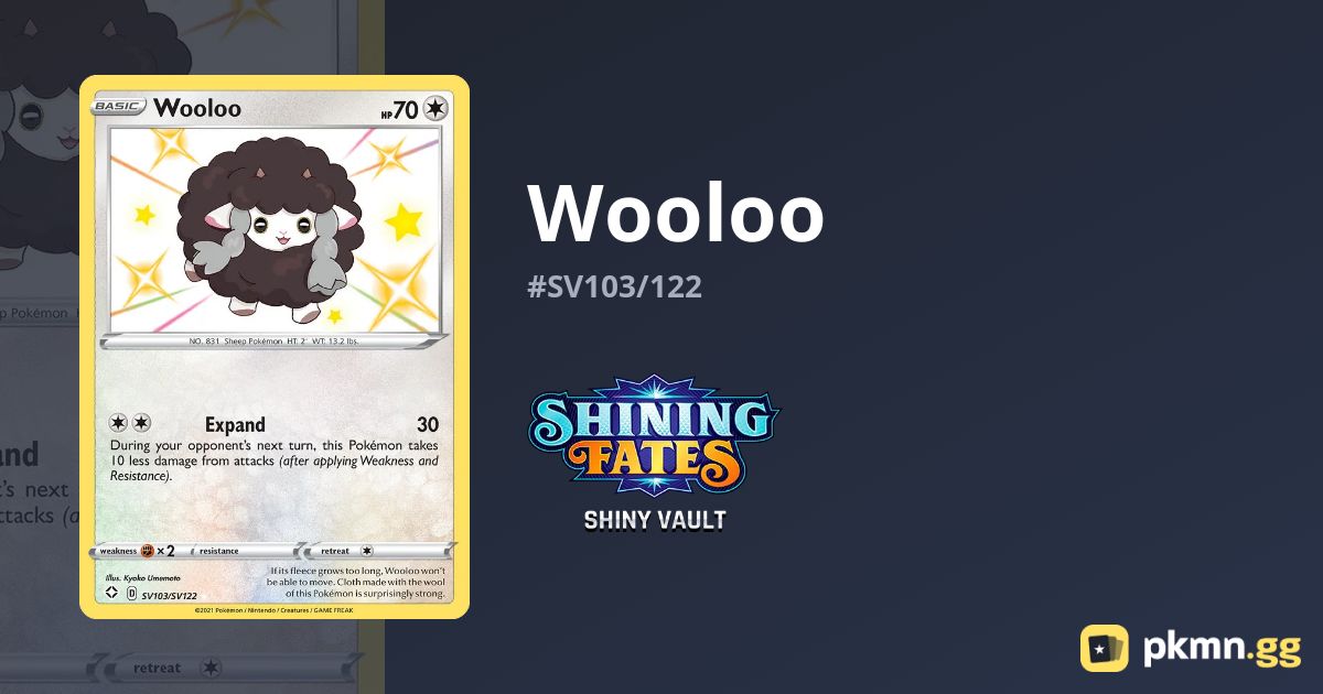 Wooloo #SV103/122 Shiny Vault | pkmn.gg
