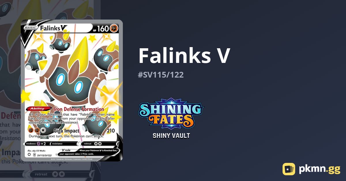 Falinks V #SV115/122 Shiny Vault | pkmn.gg