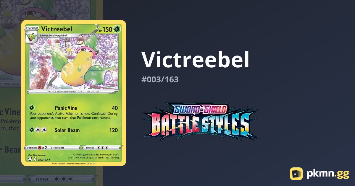 Victreebel #003/163 Battle Styles | pkmn.gg