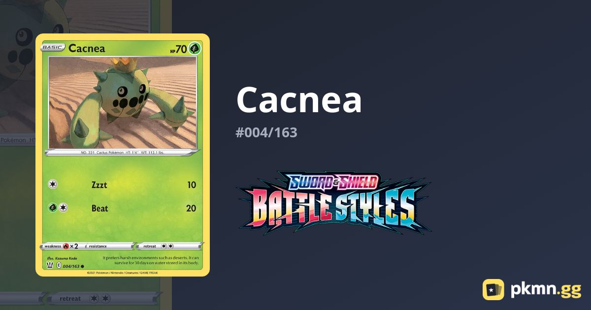 Cacnea #004/163 Battle Styles | pkmn.gg