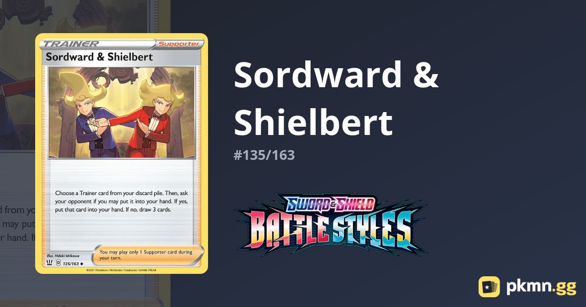 Sordward & Shielbert #135/163 Battle Styles | pkmn.gg