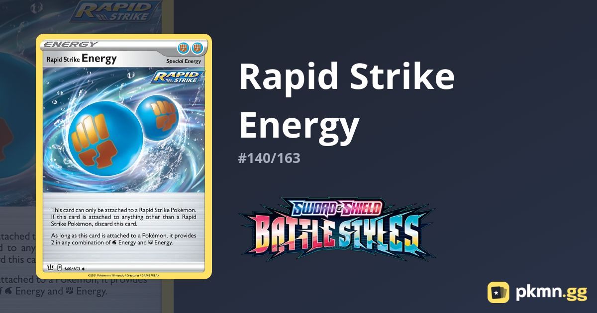 Rapid Strike Energy #140/163 Battle Styles | pkmn.gg