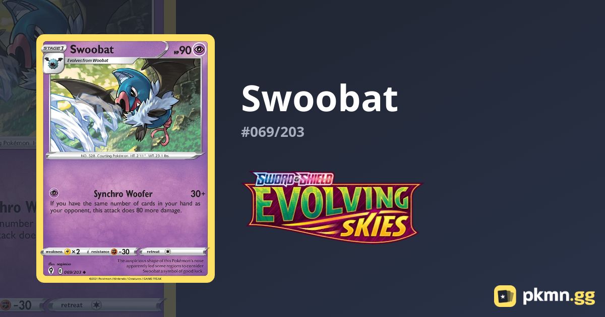 Swoobat #069/203 Evolving Skies | pkmn.gg