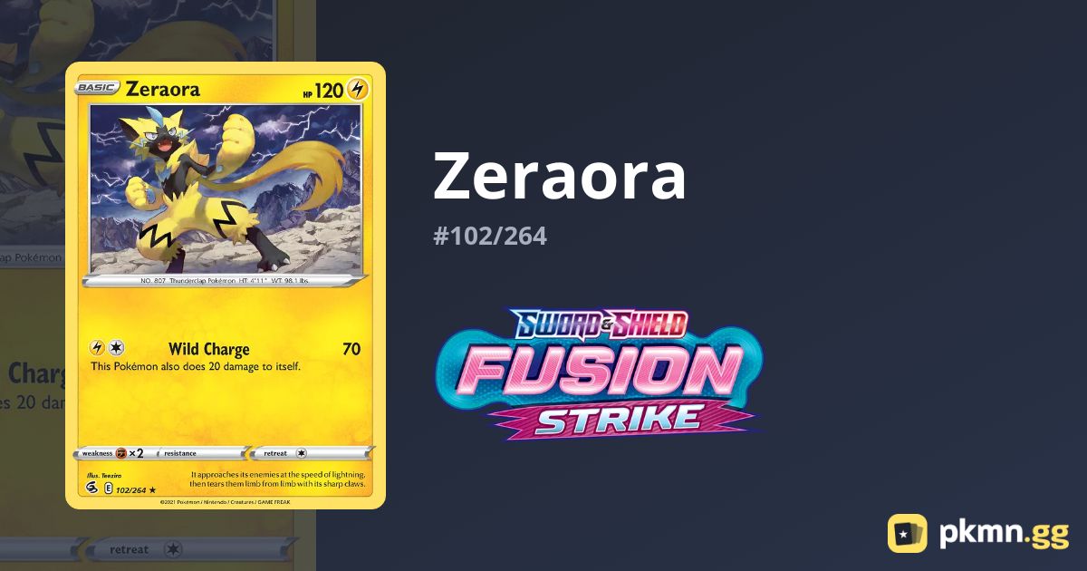 Zeraora #102/264 Fusion Strike | pkmn.gg