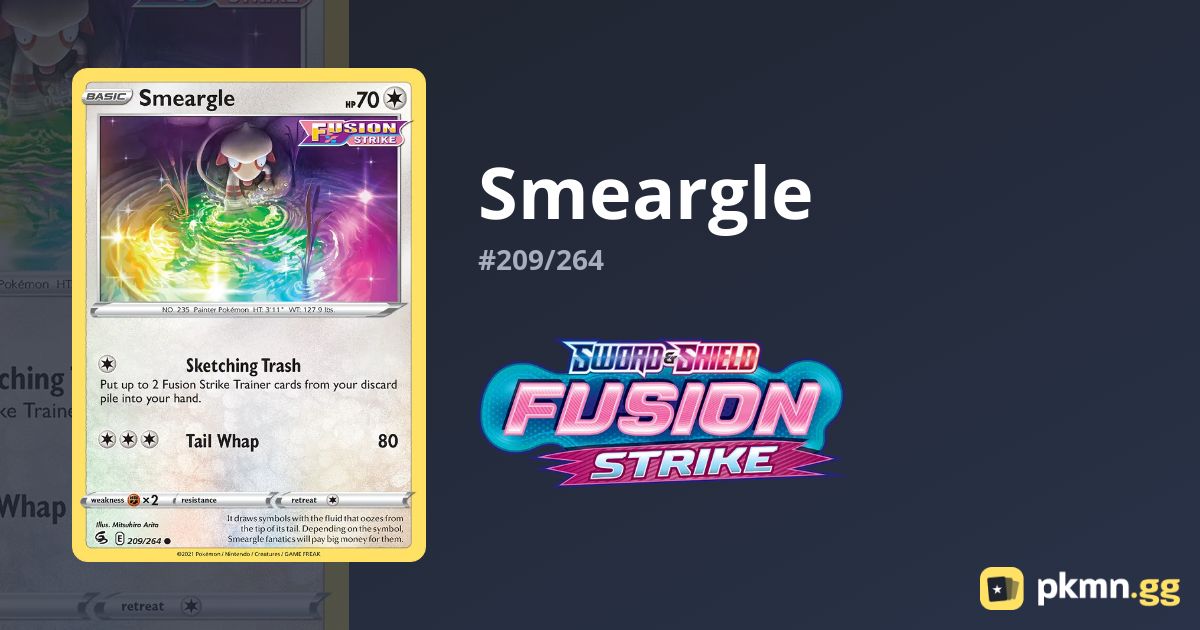 Smeargle #209/264 Fusion Strike | pkmn.gg
