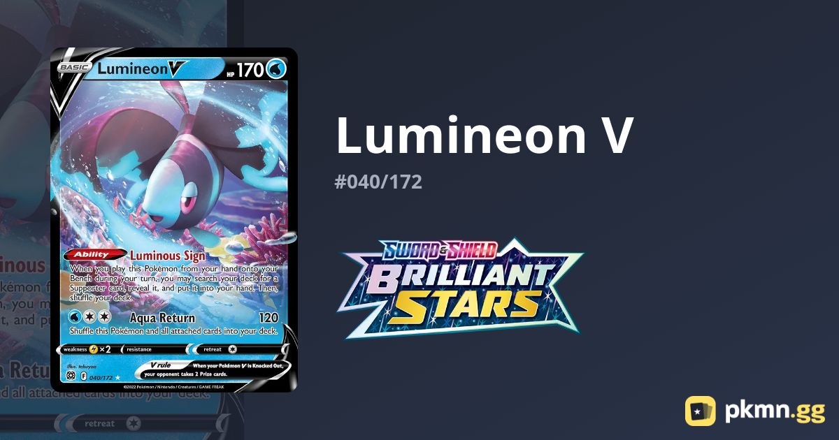 Lumineon V #040/172 Brilliant Stars | pkmn.gg