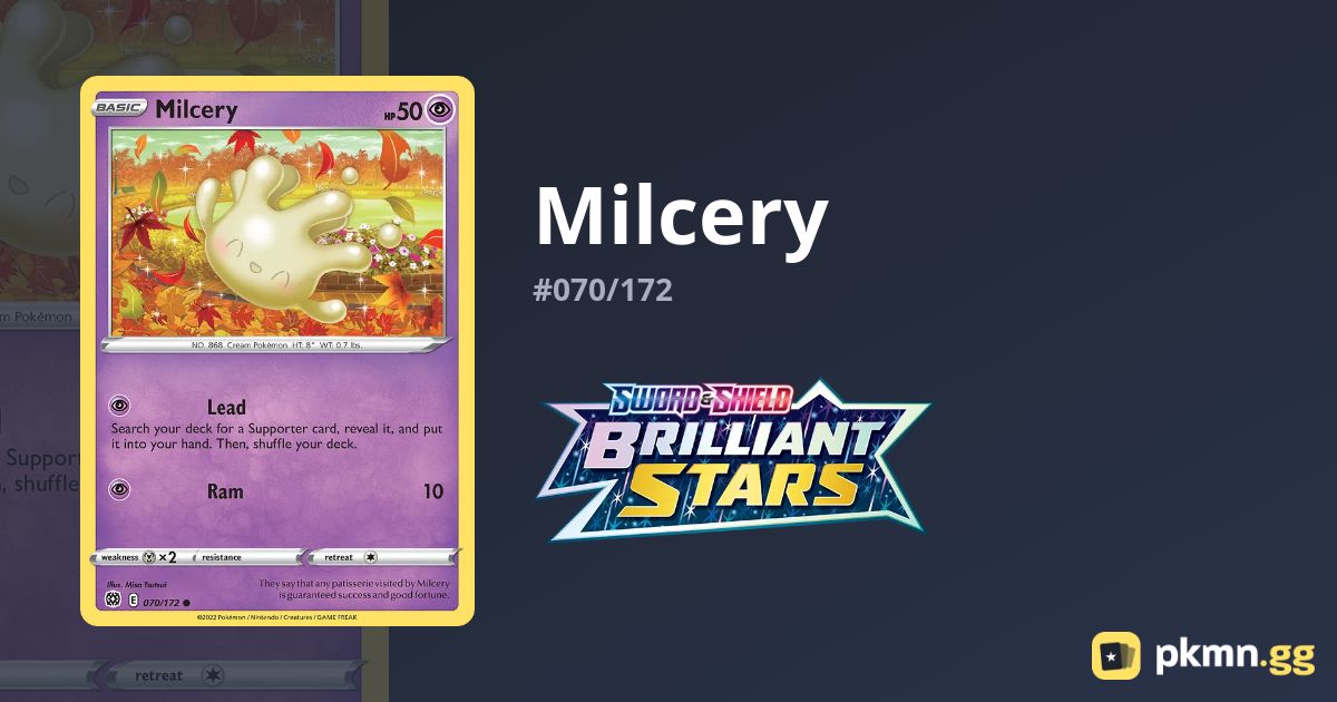 Milcery #070/172 Brilliant Stars | pkmn.gg