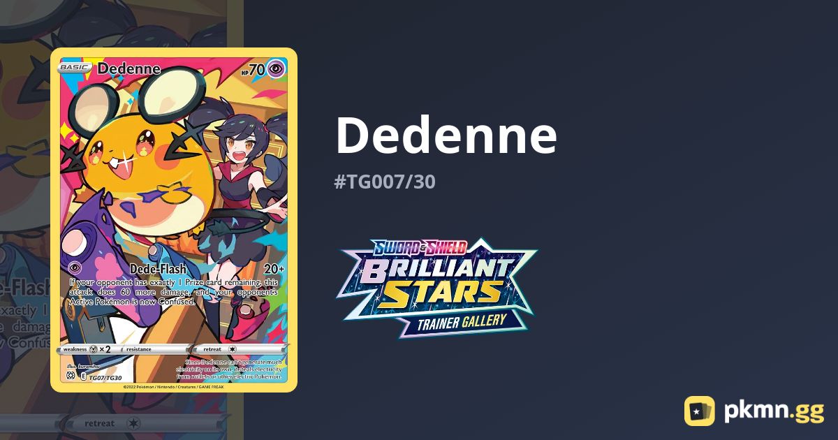 Dedenne #TG007/30 Brilliant Stars Trainer Gallery | pkmn.gg