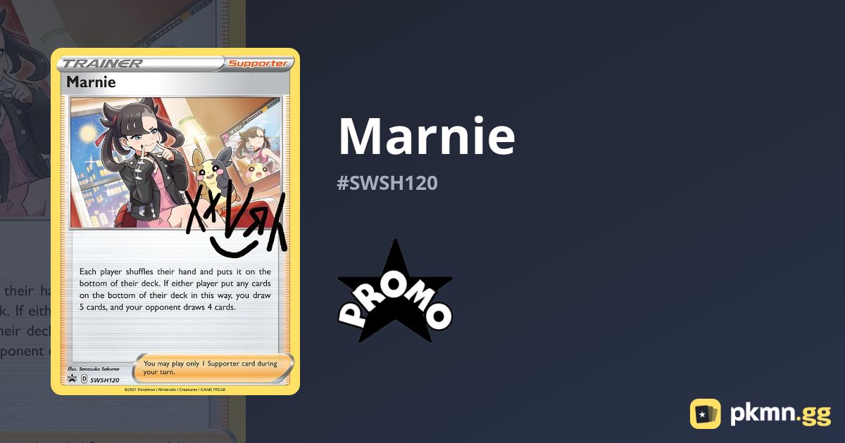 Marnie SWSH120 SWSH Black Star Promos | pkmn.gg
